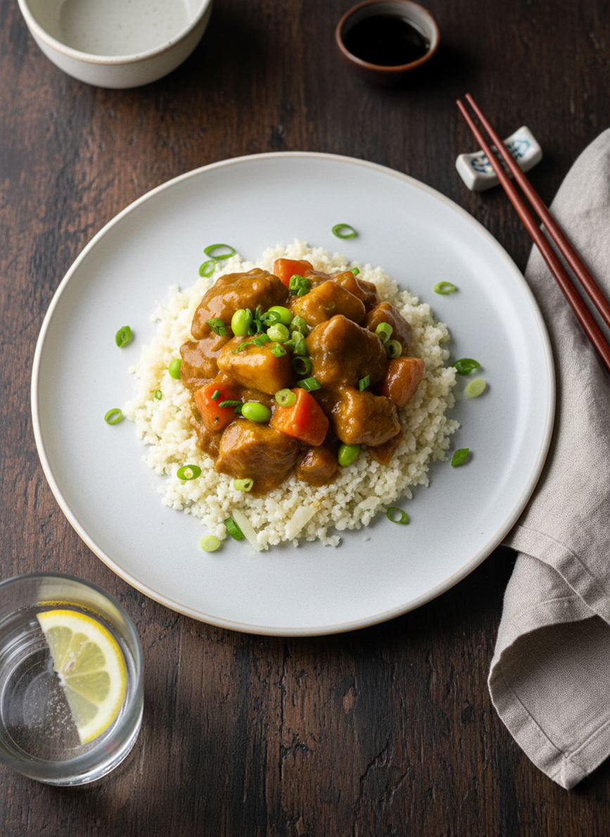 Japanese Chicken Curry With Cauliflower Rice – Nutrition Kitchen SG