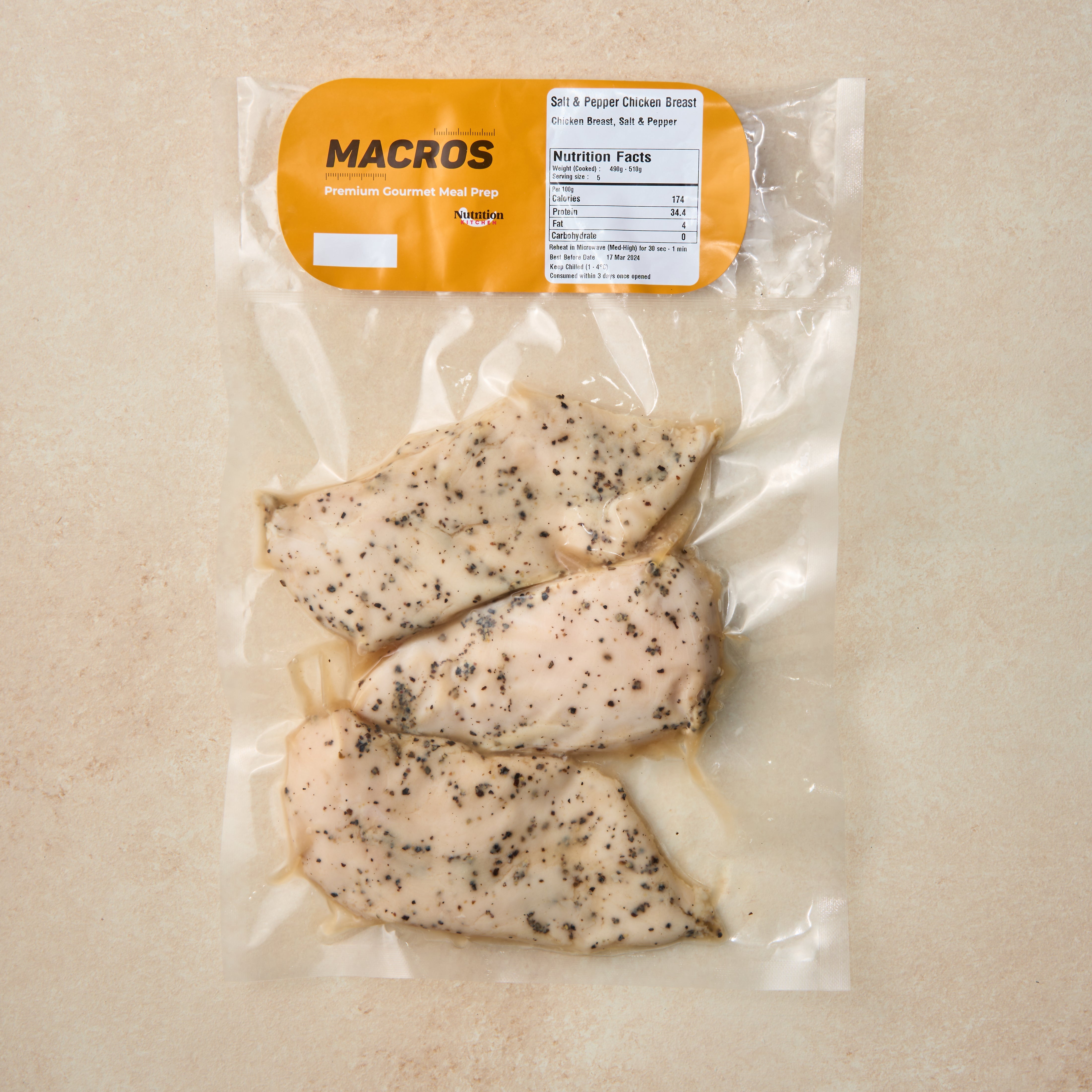 Salt & Pepper Chicken Breast - Single Portion – Nutrition Kitchen SG