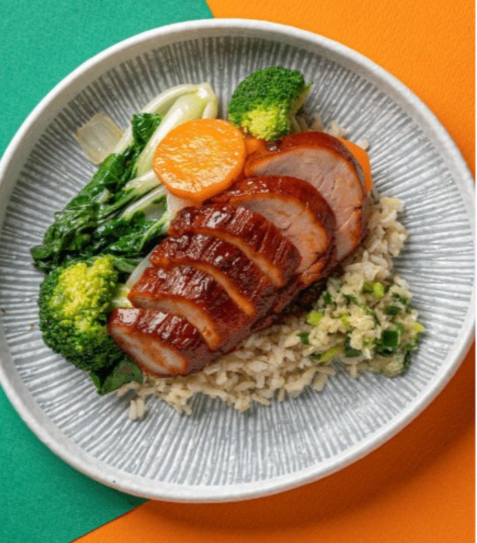 Char Siu Tofu with Seasonal Market Vegetables, Ginger, Scallions & Fri ...