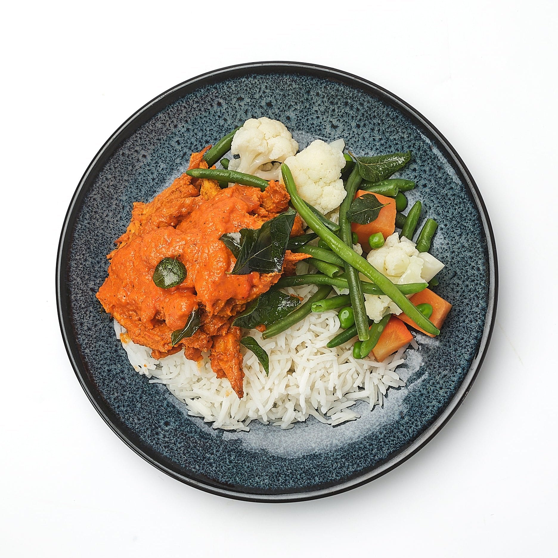 Plant-Based Chicken Curry with Tomato, Cauliflower, Green Beans & Stea ...